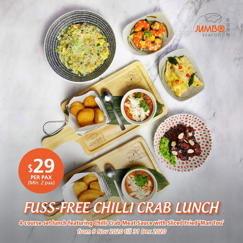 JUMBO Group Promotion: New Fuss-Free Chili Crab Lunch Set, Up to 25% ...