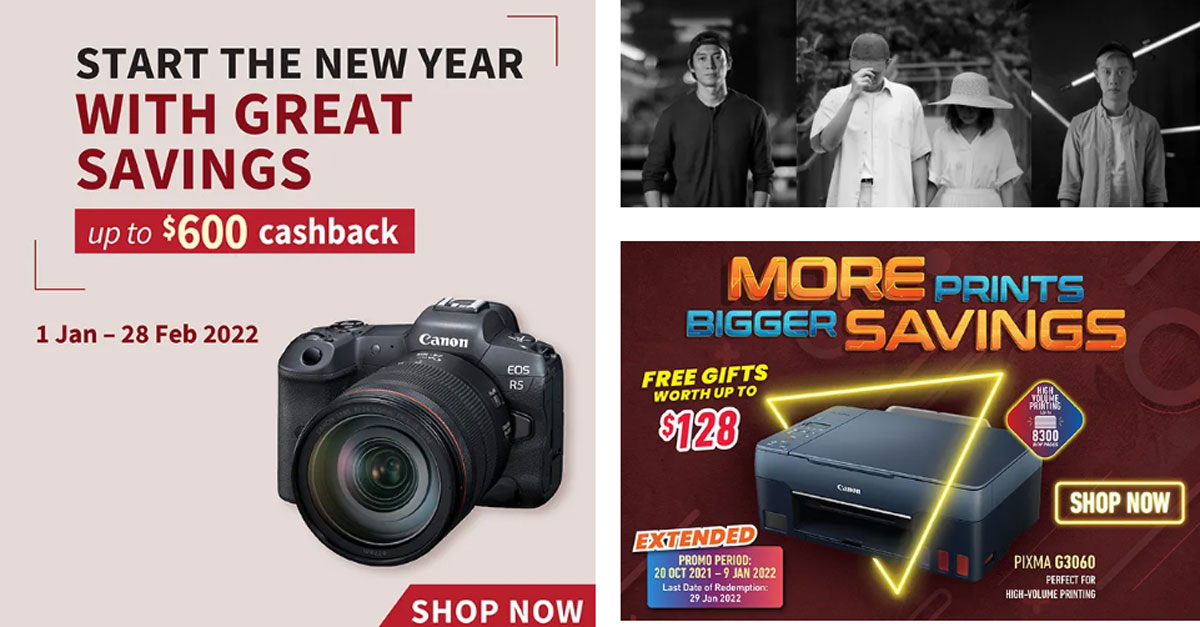 Canon Promotions: S$600 Cashback, Free Gifts | Dec 2025 | SGDtips