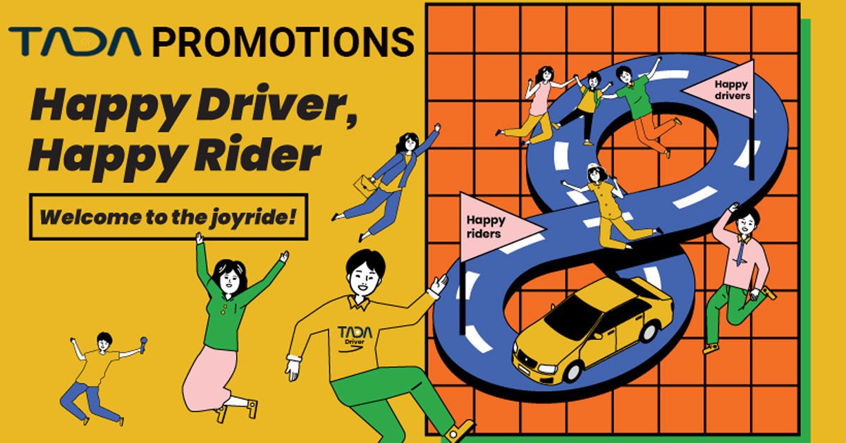TADA Promotions: S$15 OFF x 3, Save 10%, Win 168,800 Cents & more ...
