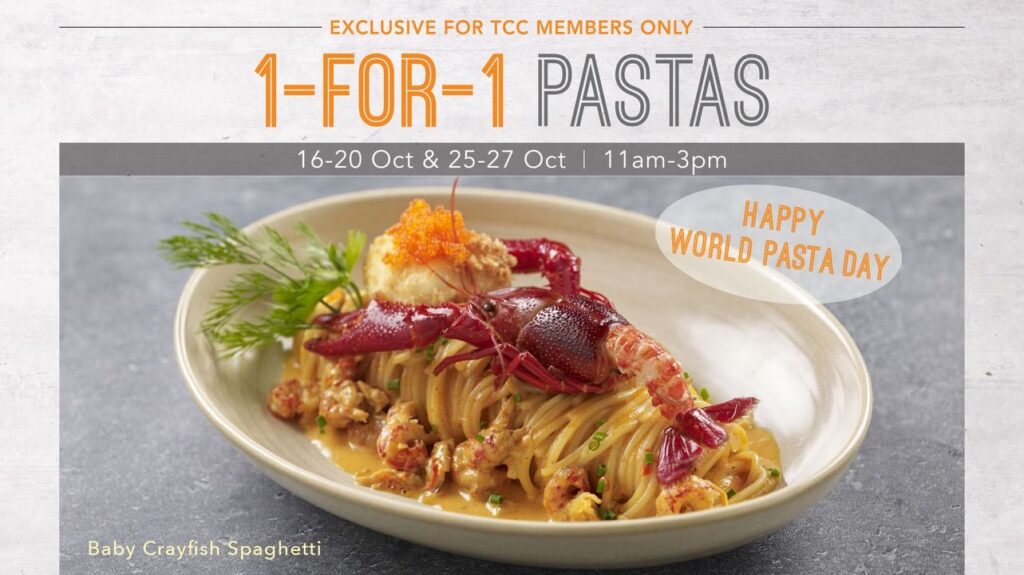 tcc - The Connoisseur Concerto Promotions: 1-For-1 Pastas | May 2023 ...